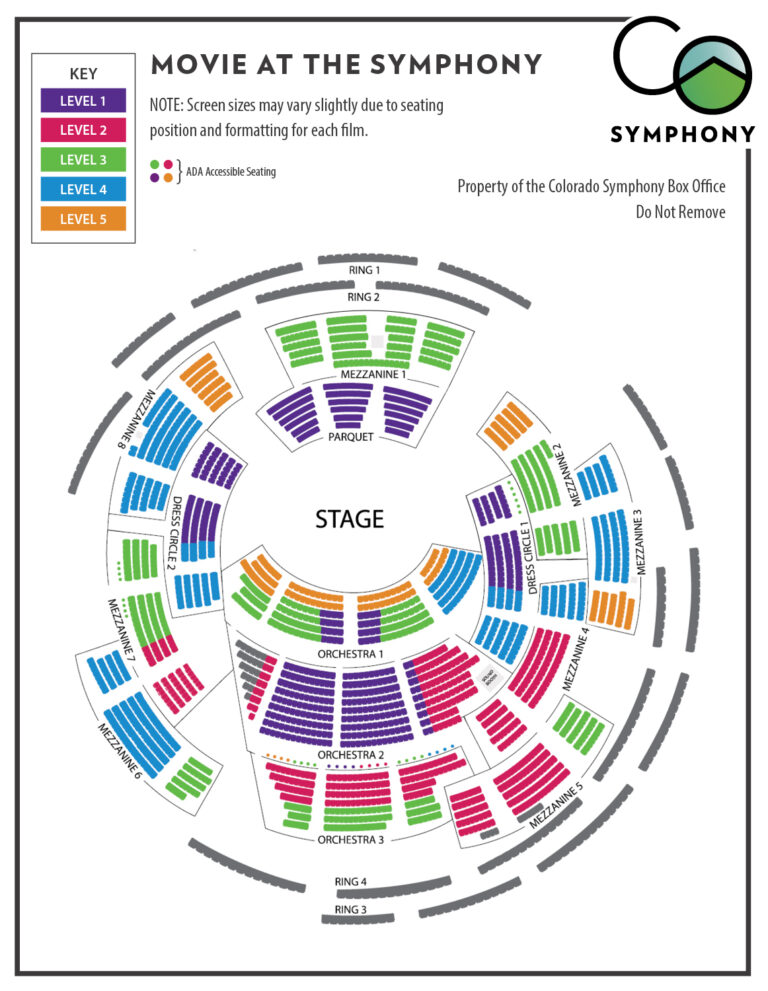 Seating Charts | Boettcher Concert Hall | Colorado Symphony