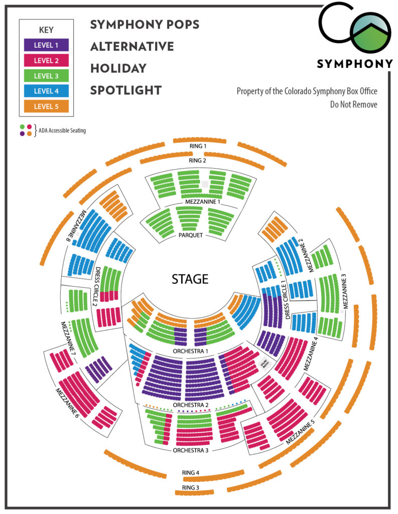 Seating Charts | Boettcher Concert Hall | Colorado Symphony