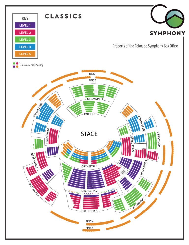 Seating Charts | Boettcher Concert Hall | Colorado Symphony